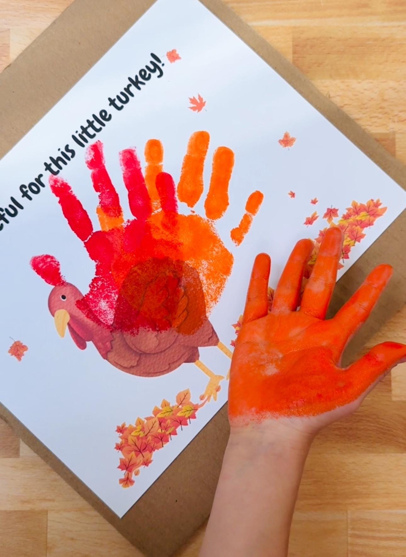 Thanksgiving Turkey Handprint Art: Kids Craft Printable (digital ...