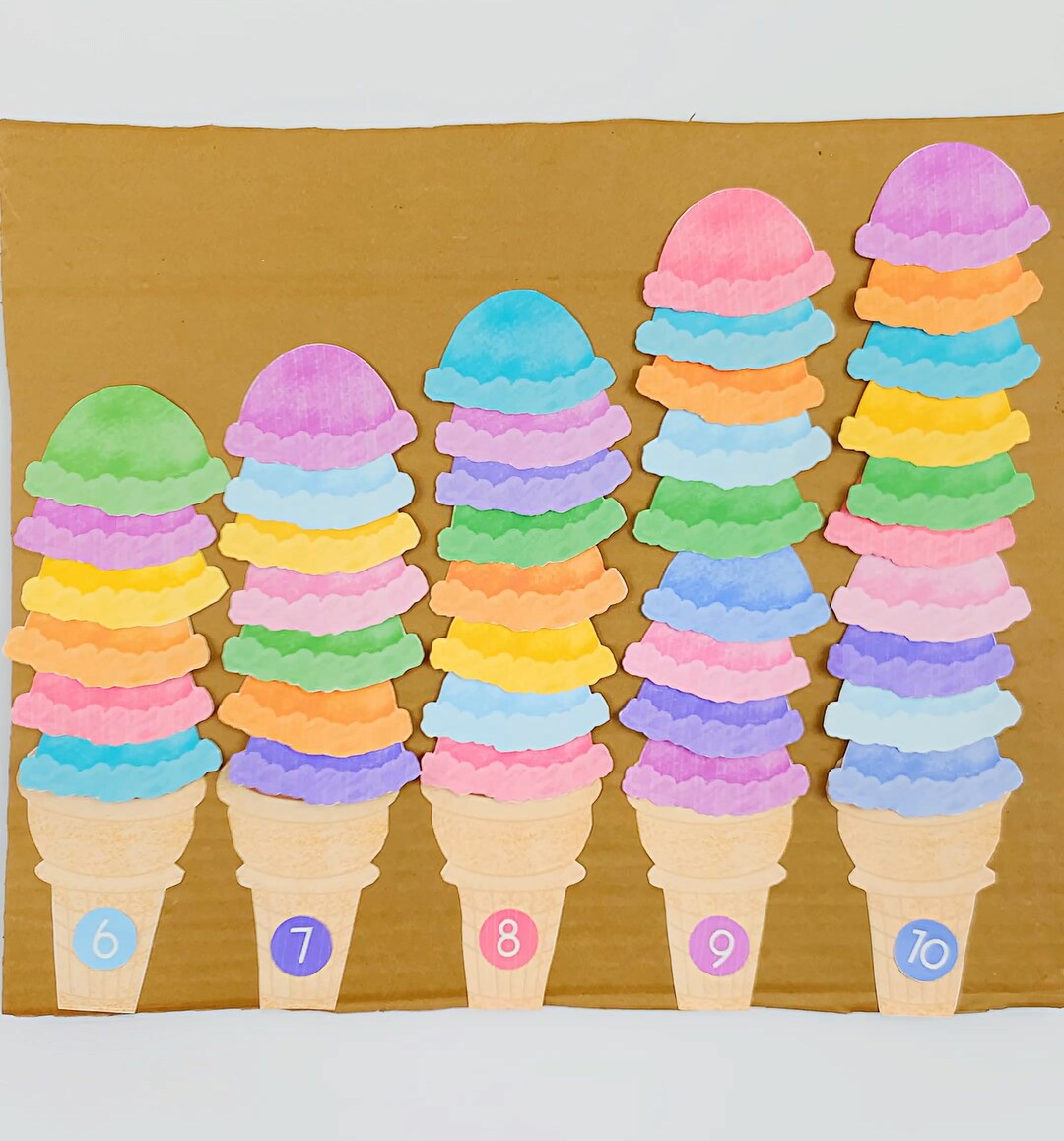 Ice Cream Counting Printable: Preschool Summer Learning (digital ...
