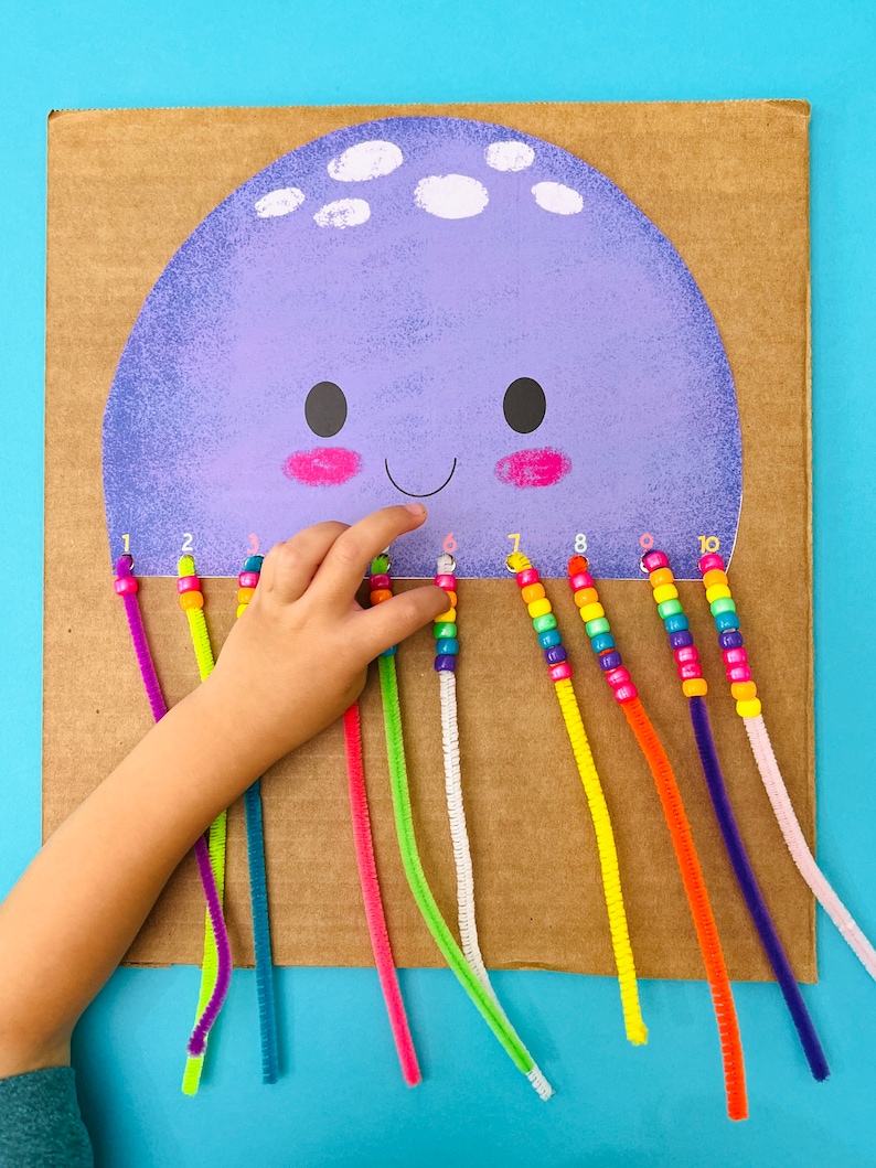 Jellyfish Counting Printable: Ocean Preschool Activity (digital ...