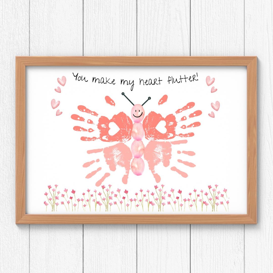 Butterfly Handprint Art, Mother's Day Gift, Mother's Day Printable ...