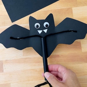 Flying Bat Craft Printable: Halloween Kids Activity (digital Download ...
