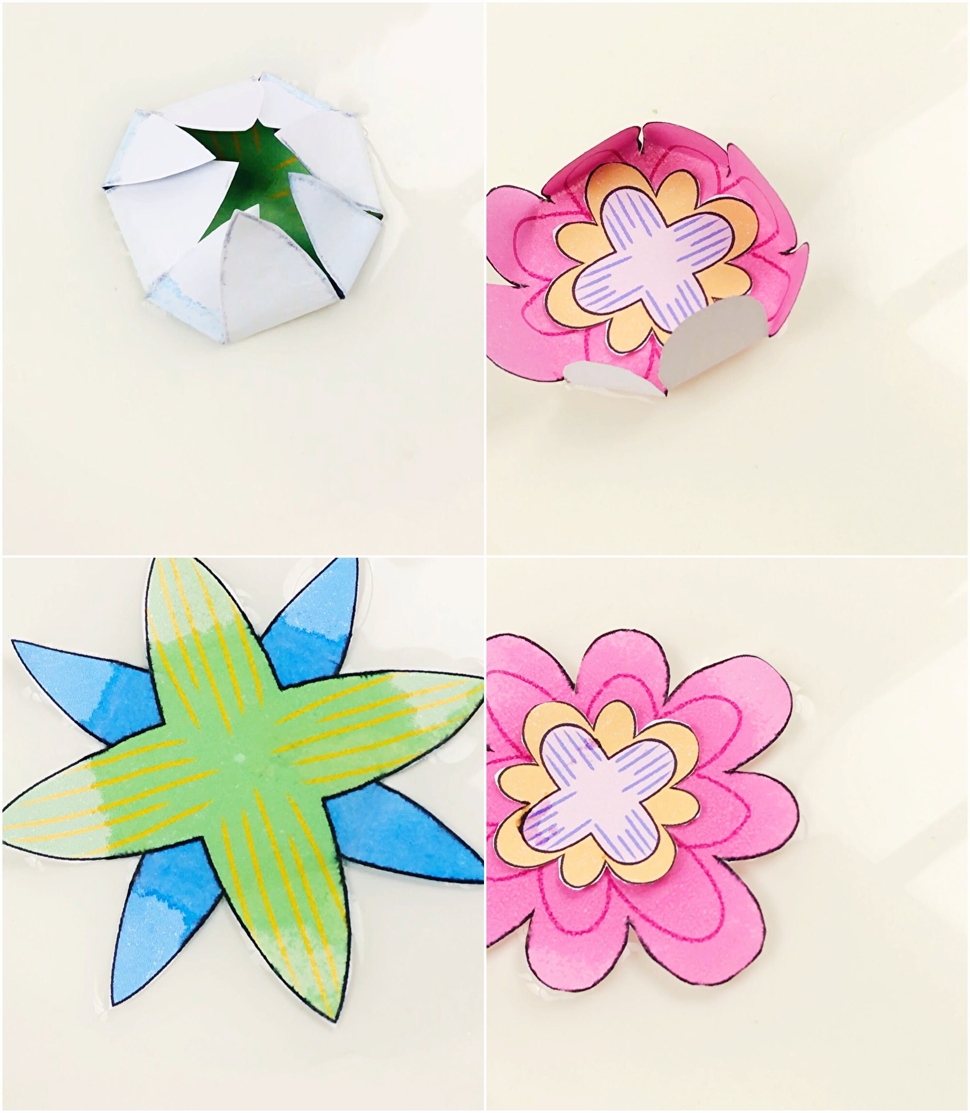 Blooming Flower Craft Flower Printable Children's - Etsy