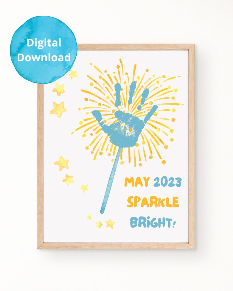 2023 New Years Handprint Art Preschool New Year Art New Years - Etsy