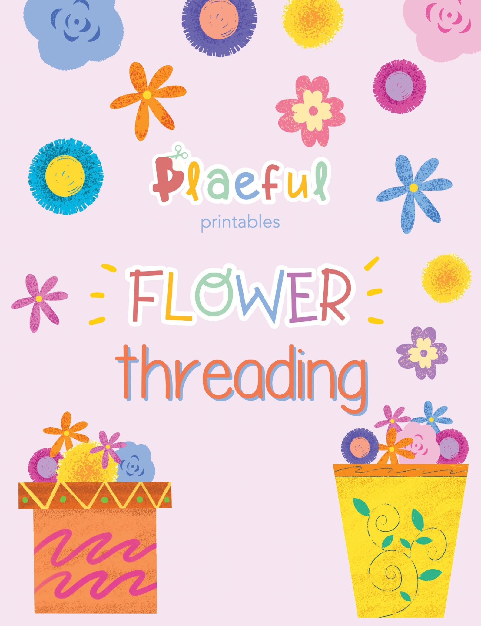 Flower Threading Flower Printable Children's Learning | Etsy