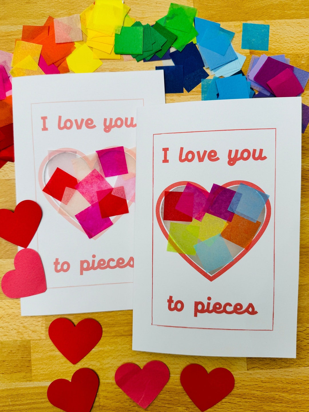I Love You to Pieces Valentine Card: Kids Craft Printable (digital ...