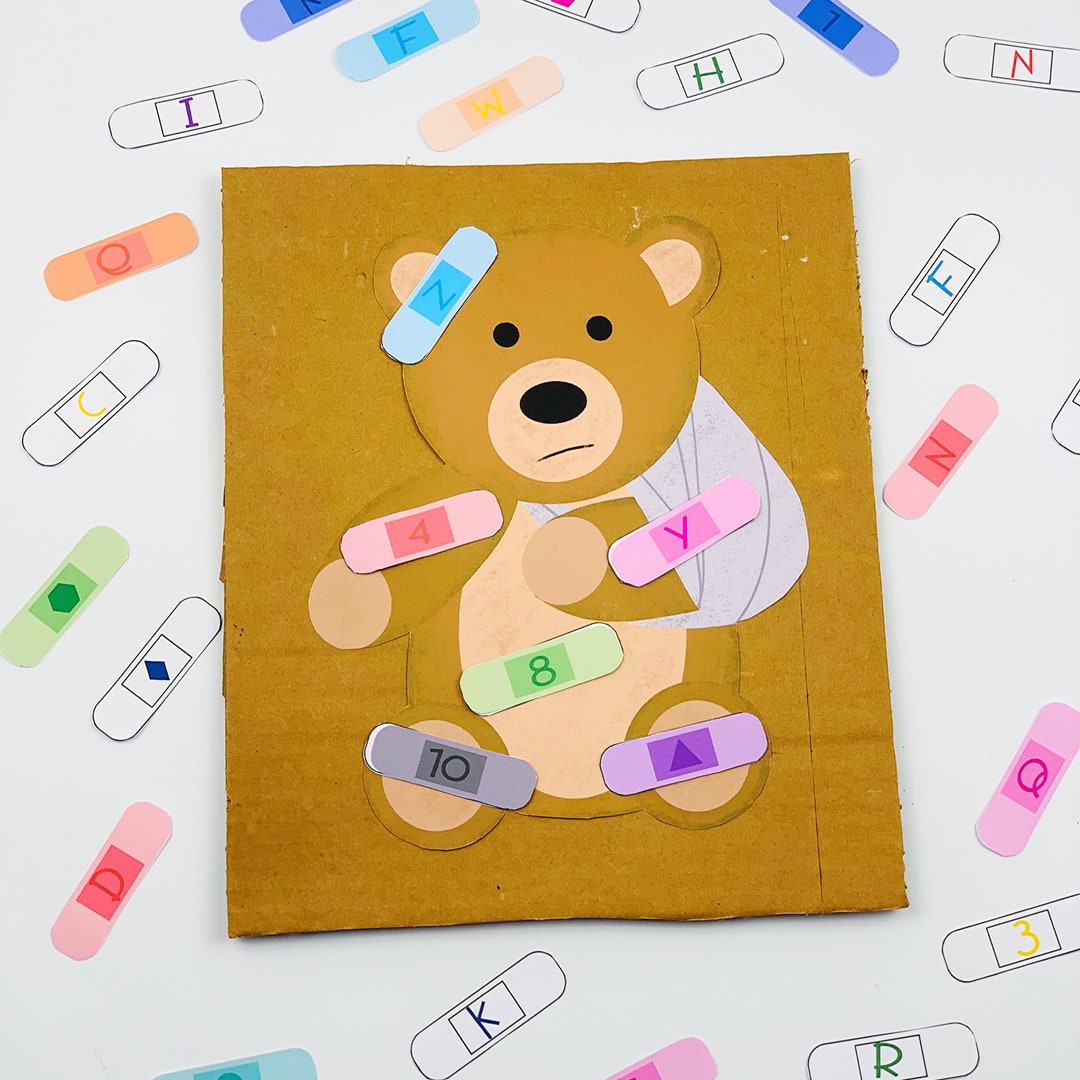 Boo Boo Bear Printable: Alphabet, Shapes & Numbers Learning (digital ...