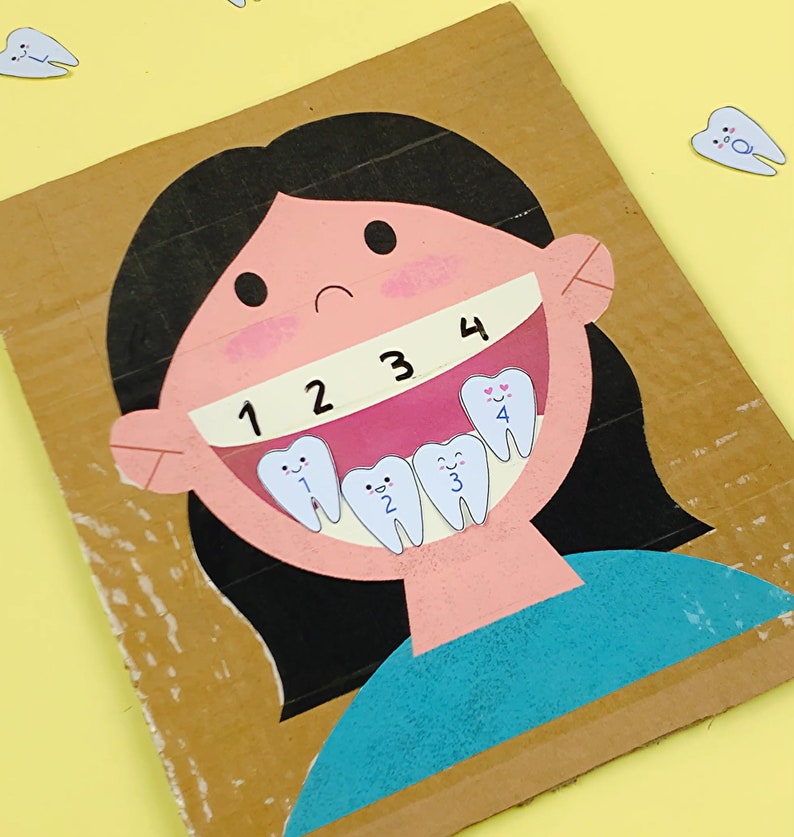 Tooth Brushing Printable Learning Printable Number Learning - Etsy