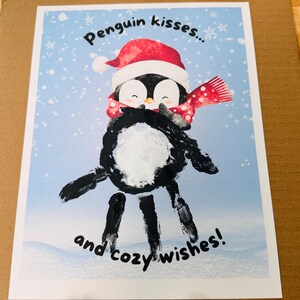 Penguin Handprint Art: Winter Christmas Craft (digital Download) - Etsy