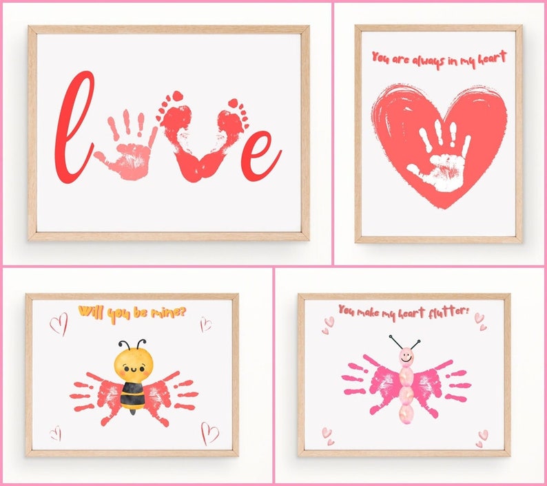 Valentine Handprint Art: Kids Preschool Craft (digital Download) - Etsy
