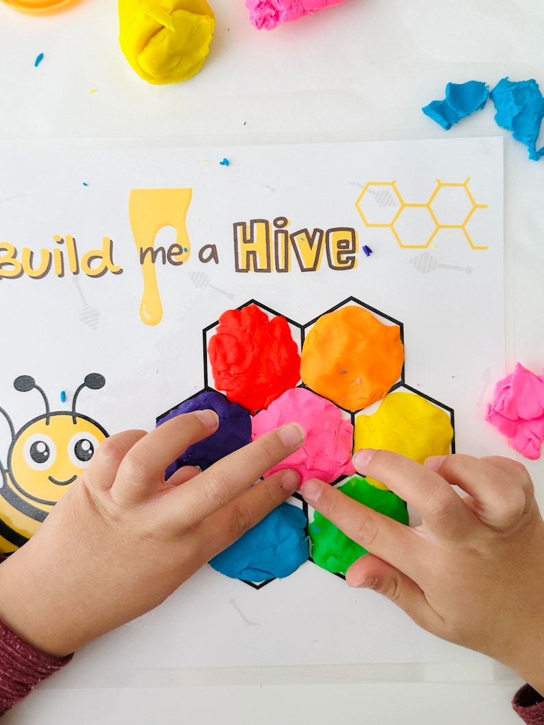 Spring Playdough Mats Play Doh Cards Toddler Activity - Etsy