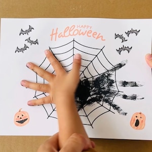 Spider Handprint Art Printable, Spider Printable, Halloween Art ...