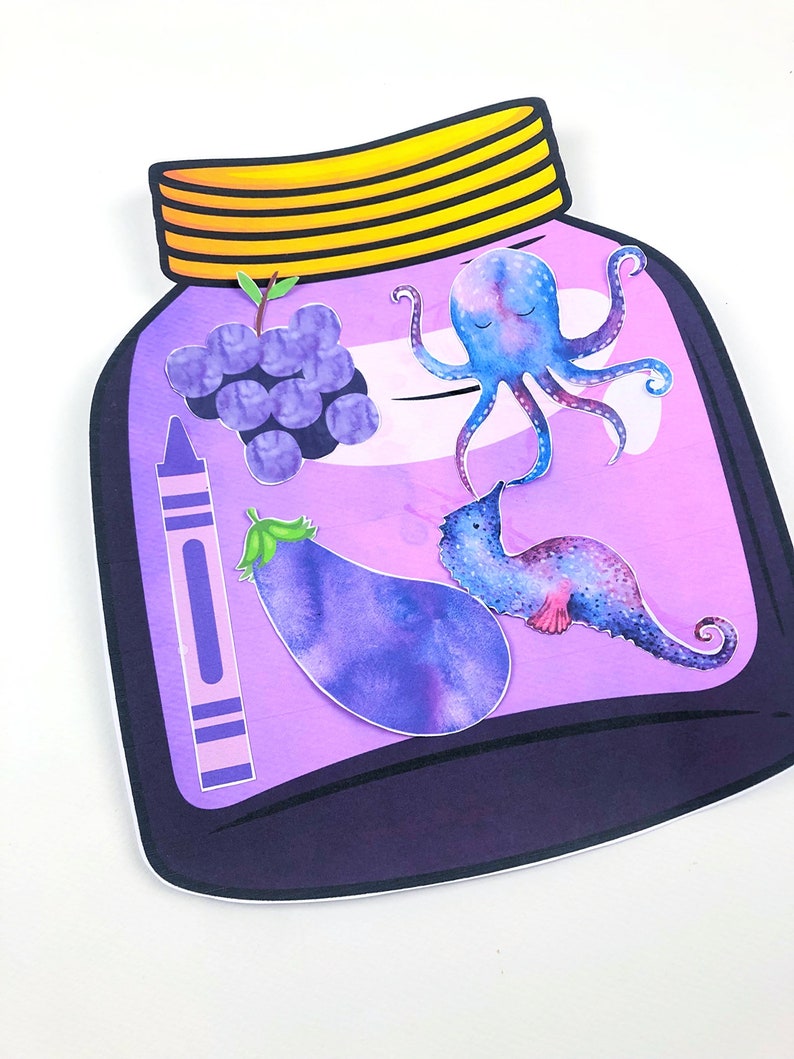 Color Sorting Jars Children's Learning Printable - Etsy