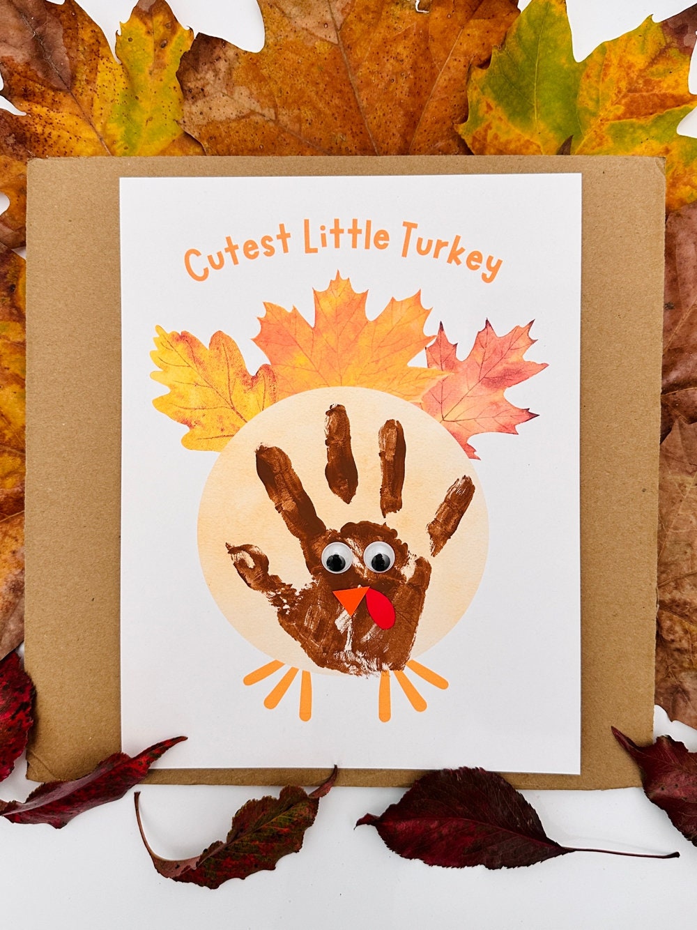 Turkey Handprint Art Printable: Thanksgiving Craft (digital Download ...