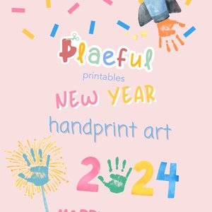 2024 New Years Handprint Art Preschool New Year Art, New Years ...
