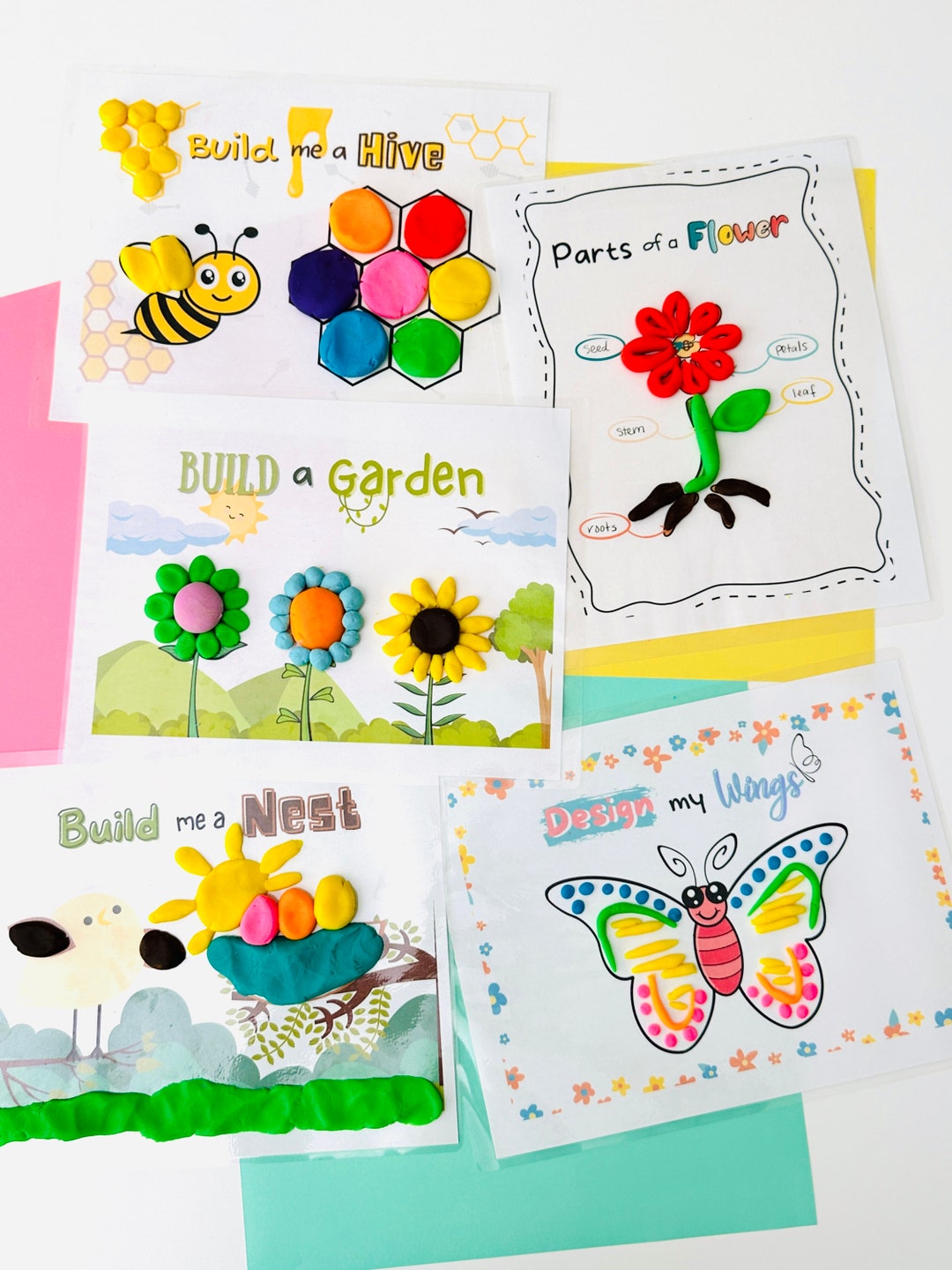 Spring Playdough Mats, Play Doh Cards, Toddler Activity, Preschool ...