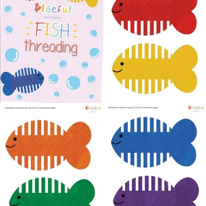 Fish Threading Activity: Color Learning, Fine Motor Skills (digital ...