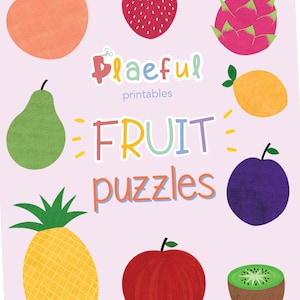 Fruit Puzzle Printable, Fruit Printable, Fruit Learning, Color Learning ...