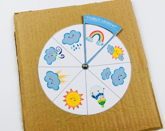 Weather Wheel, Printable, Instant Download, Kids Printables, Digital ...