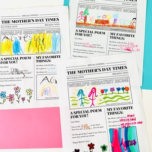 Mother's Day Newspaper, Mother's Day Gift, Mother's Day Printable ...