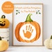 Pumpkin Handprint Art Printable: Fall Preschool Craft (digital Download ...