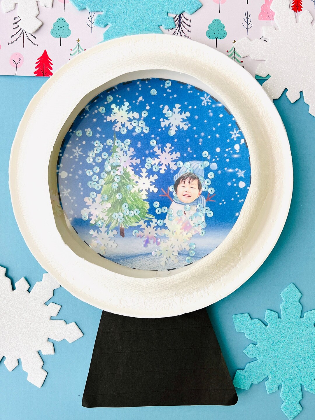 Snowglobe Craft Printable, Snowglobe Printable, Snowglobe Art Print ...