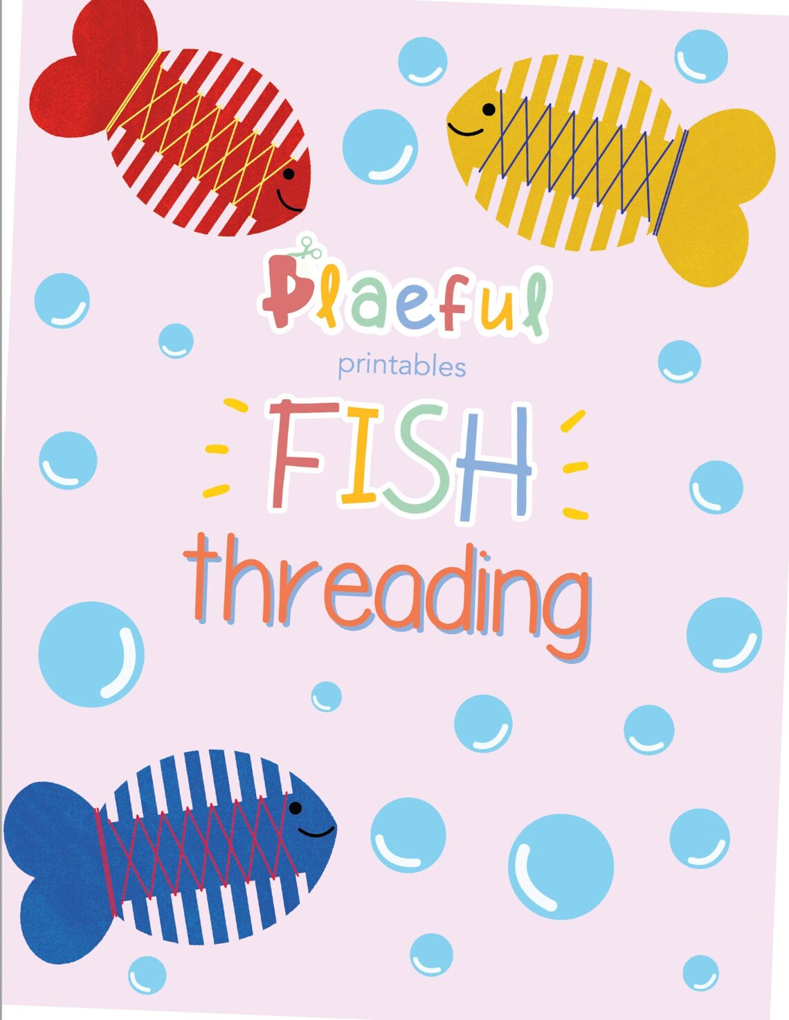 Fish Threading Activity Color Learning Preschool Printable - Etsy