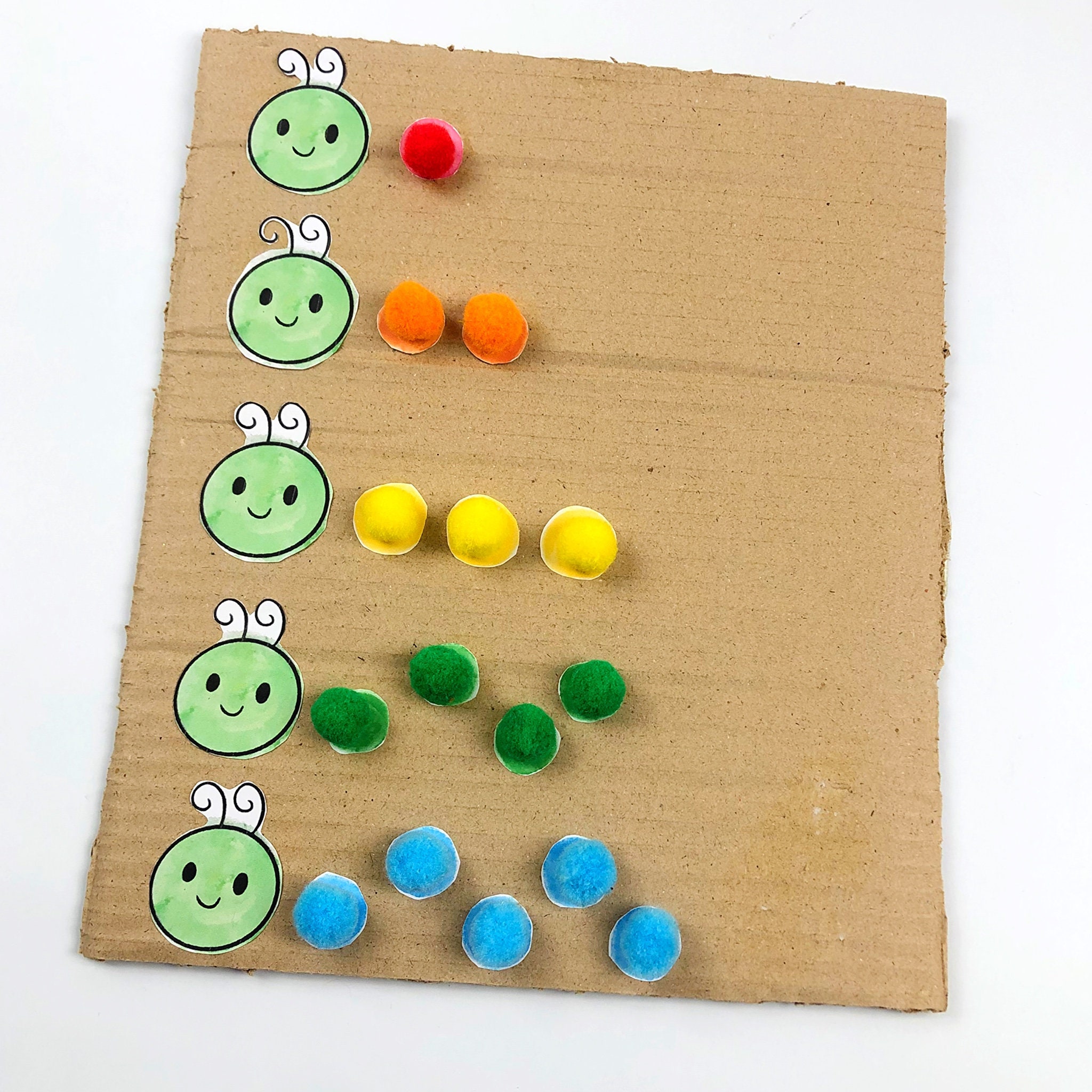 Caterpillar Counting: Color Matching Preschool Printable (digital ...