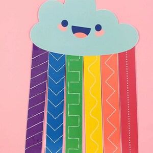 Rainbow Cloud Children's Learning Printable - Fine Motor Skills ...