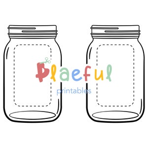 Pressed Flower Jar Bookmarks: Kids Craft Printable (digital Download ...