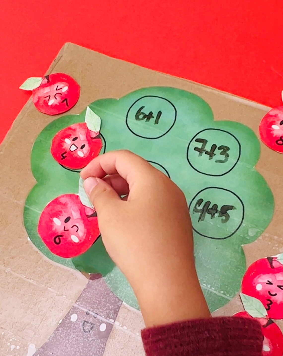 Apple Math Tree Printable Apple Printable Back to School - Etsy