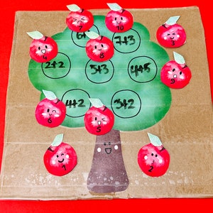 Apple Math Tree Printable, Apple Printable, Back to School Print, Apple ...