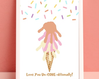 Ice Cream Handprint Art, I Love You Ice Cream Handprint Art, Ice Cream ...
