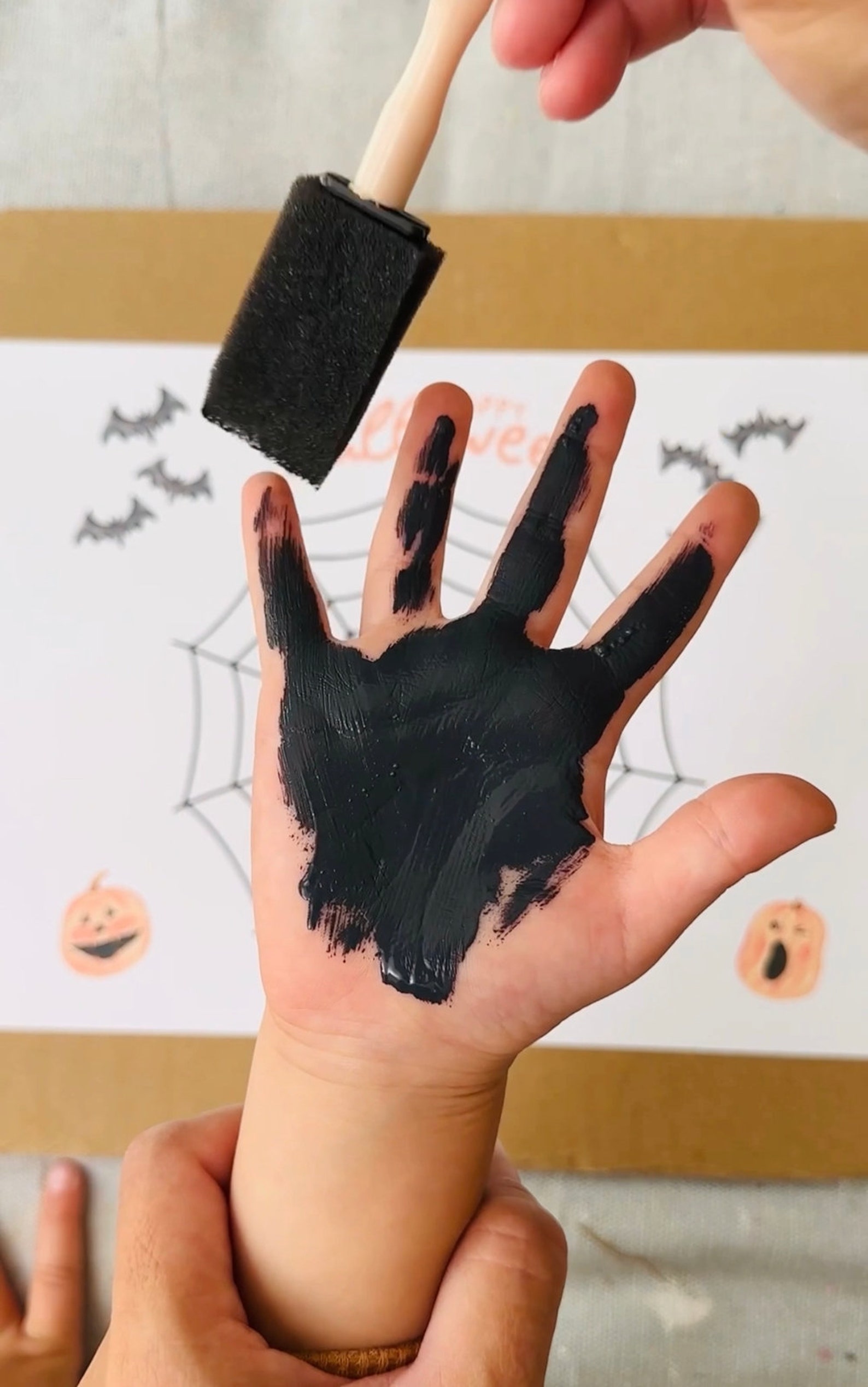 Spider Handprint Art Printable: Halloween Craft for Kids (digital ...