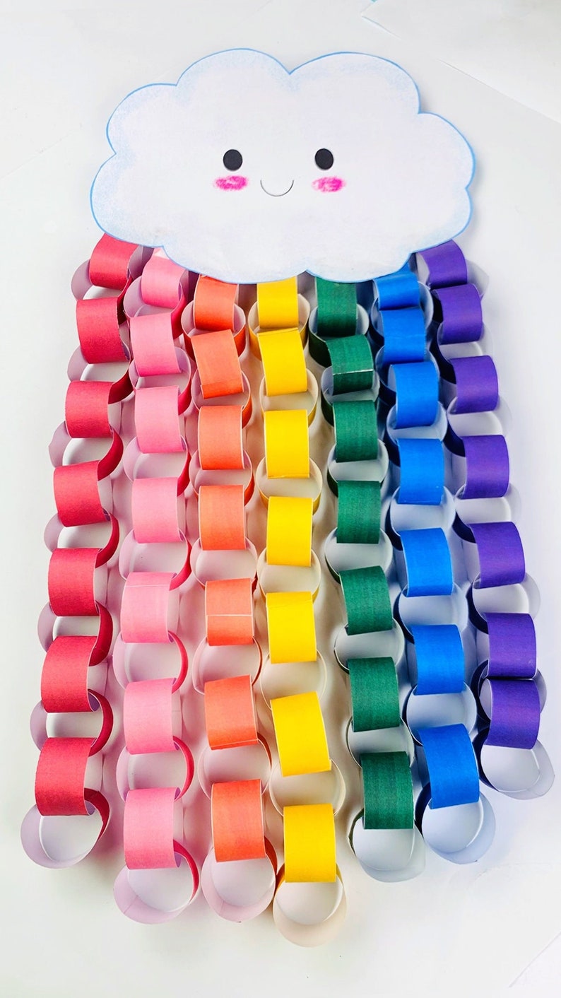 Rainbow Cloud Activity Rainbow Preschool Printable Preschool - Etsy