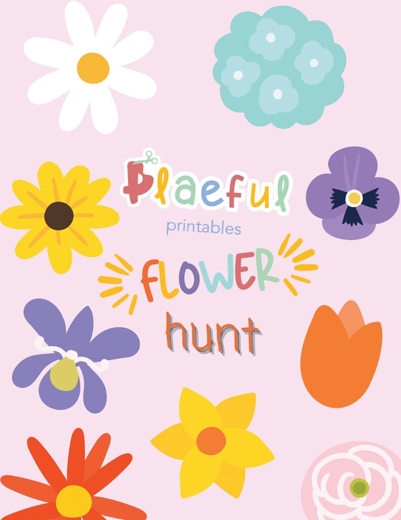 Flower Hunt Flower Printable Preschool Learning Nature - Etsy