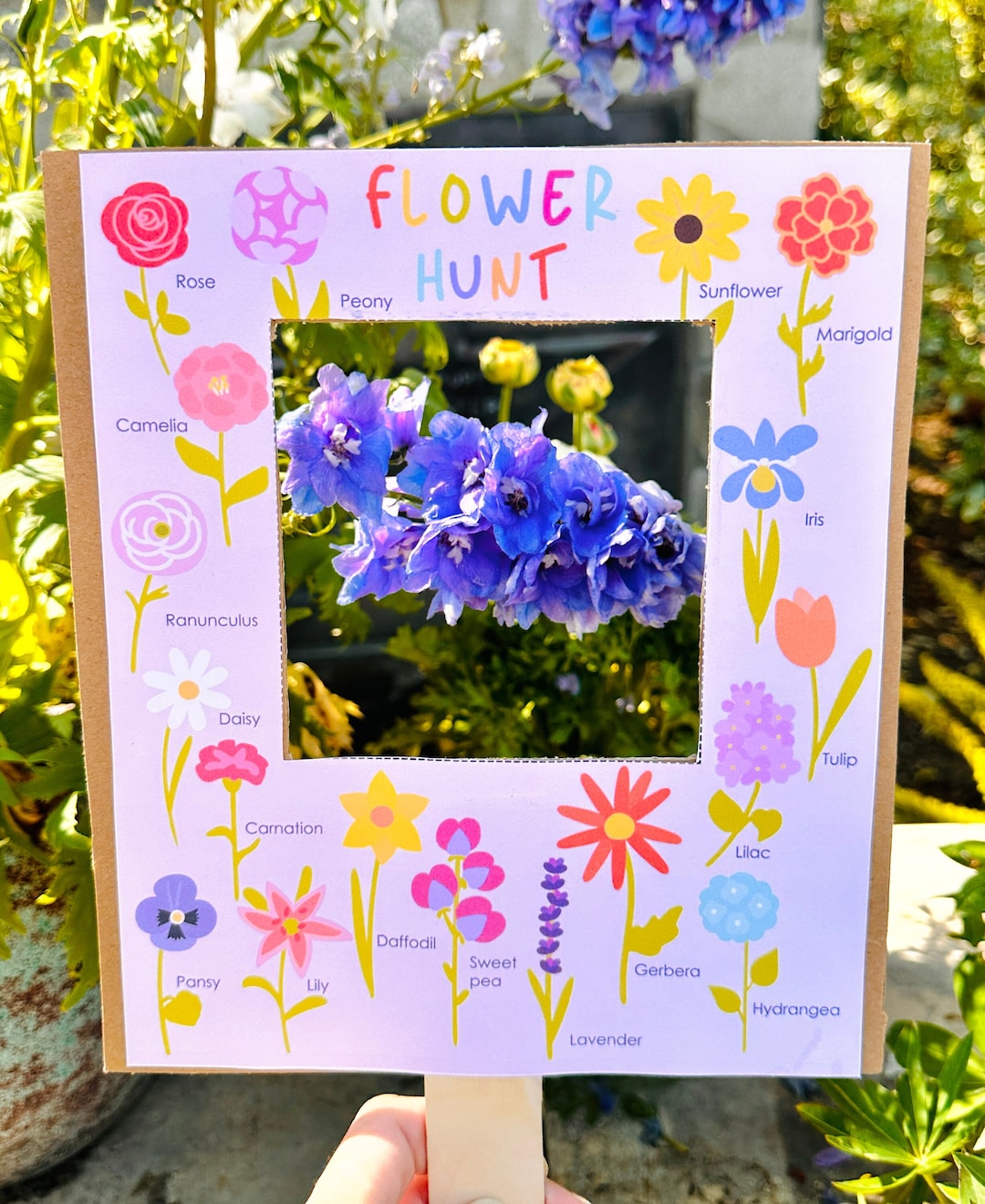 Flower Hunt, Flower Printable, Preschool Learning, Nature Learning ...