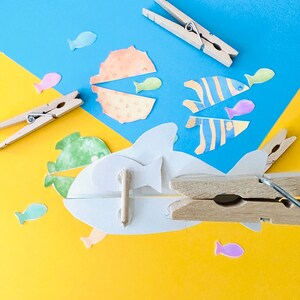 Fish Clothespin Craft, Fish Printable, Ocean Craft, Ocean Printable ...