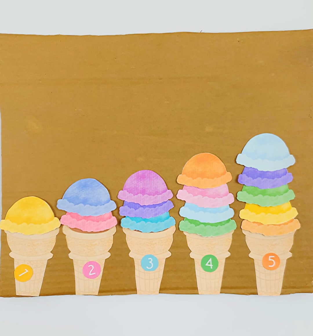 Ice Cream Counting, Ice Cream Preschool Printable, Preschool Learning ...