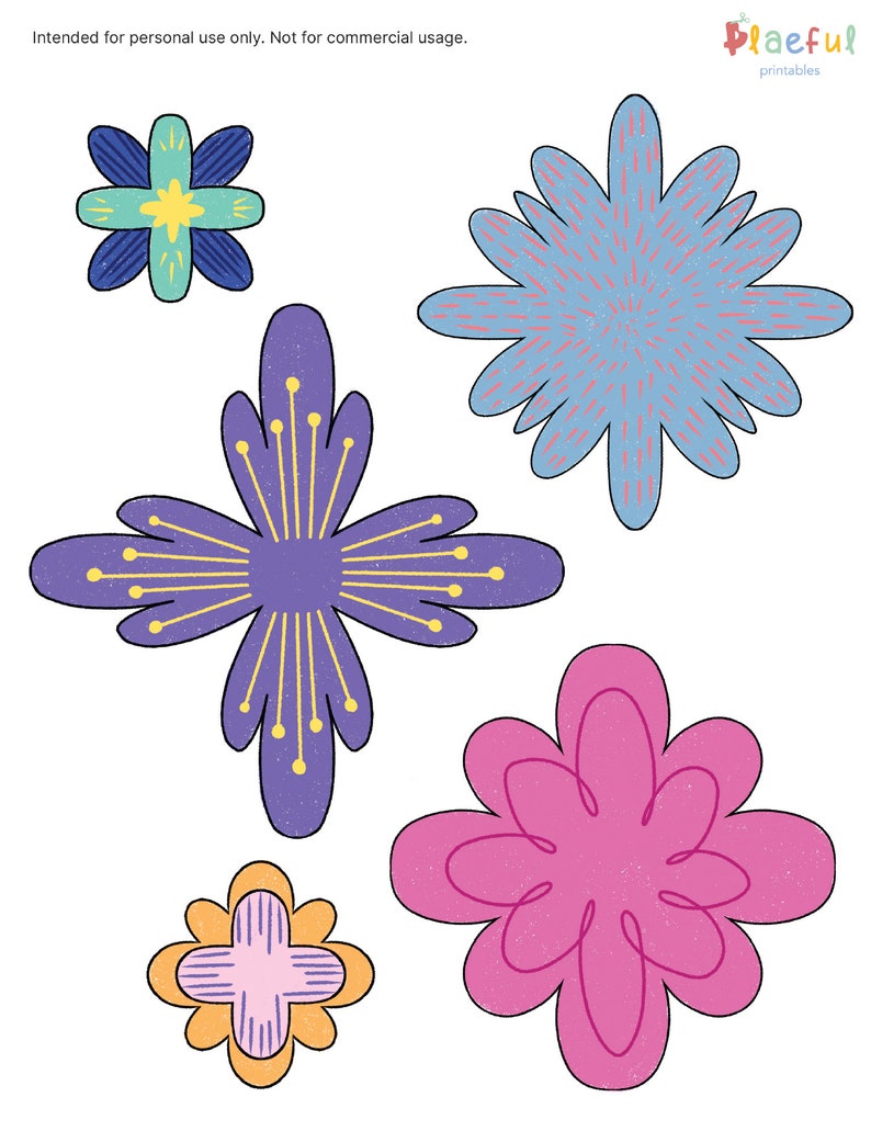 Blooming Flower Craft Flower Printable Children's - Etsy