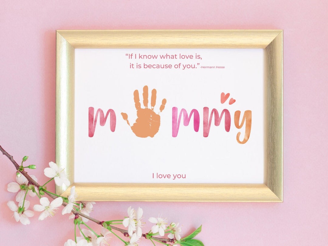 Mother's Day Handprint Art Gift: Mama, Mom, Mommy (digital Download) - Etsy
