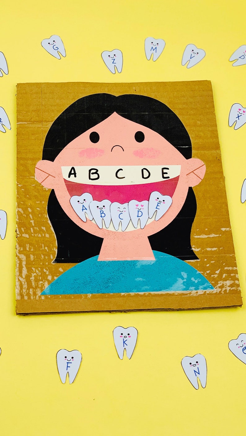 Tooth Brushing Learning Printable: Numbers & Alphabet (digital Download ...