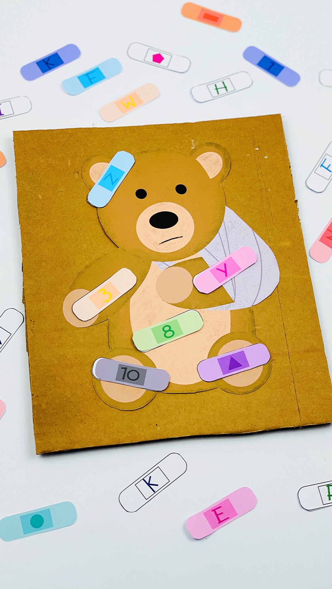 Boo Boo Bear Printable: Alphabet, Shapes, Numbers Learning (digital ...