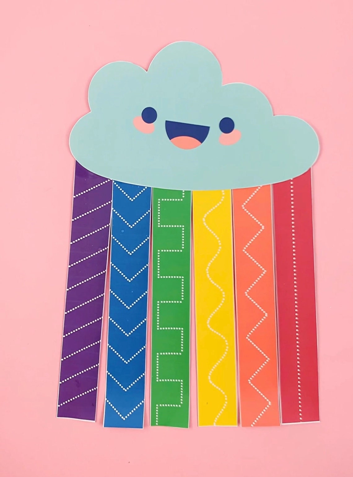 Rainbow Cloud Children's Learning Printable Fine Motor - Etsy