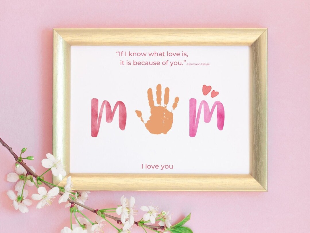 Mother's Day Handprint Art Mother's Day Gift - Etsy
