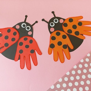 Ladybug Handprint Art, Ladybug Craft, Ladybug Printable, Kids Printable ...