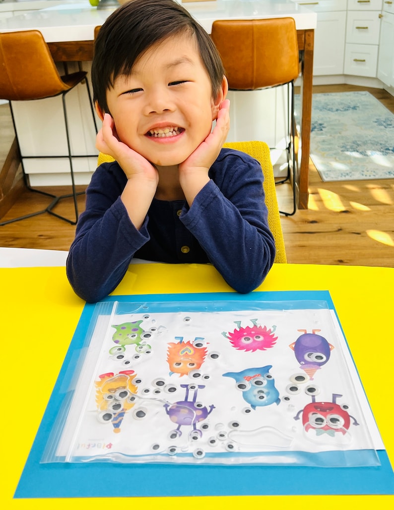 Monster Sensory Bag Printable: Kids Counting Activity (digital Download ...