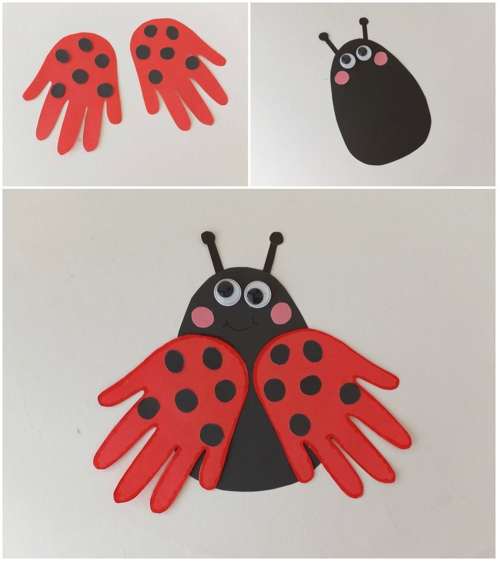 Ladybug Handprint Art: Mother's Day Craft (digital Download) - Etsy
