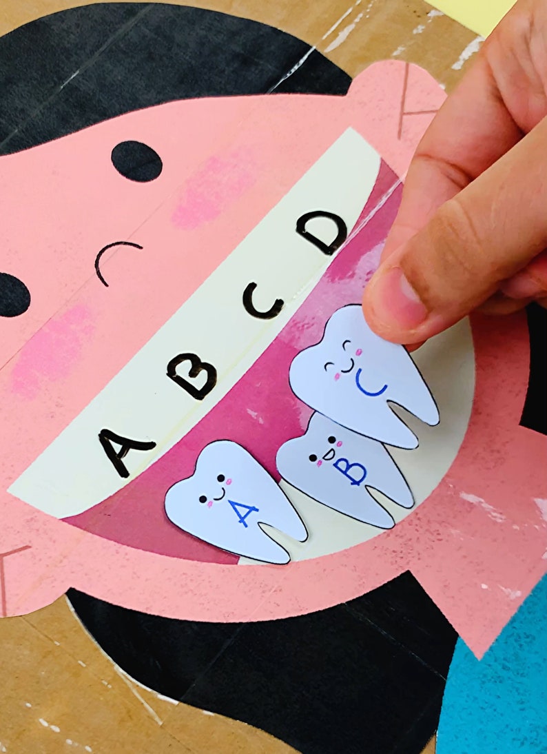 Tooth Brushing Alphabet & Number Learning Printable (digital Download ...