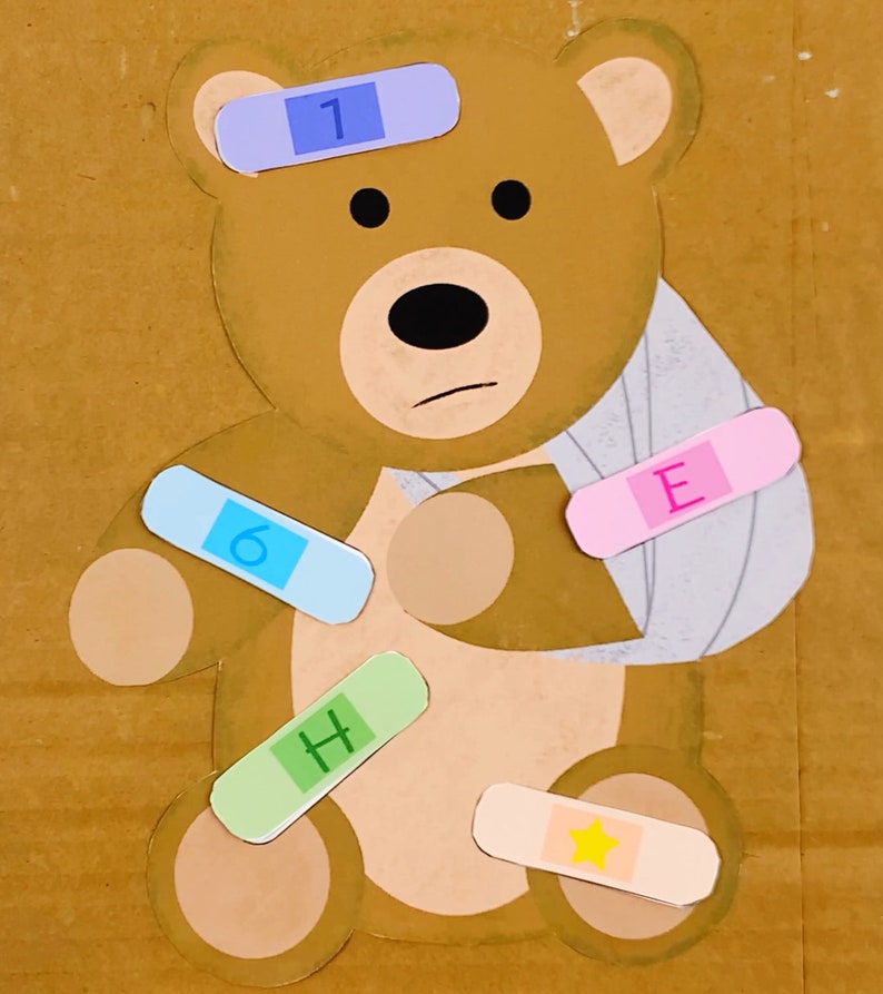 Boo Boo Bear Printable: Alphabet, Numbers & Shapes Learning (digital ...