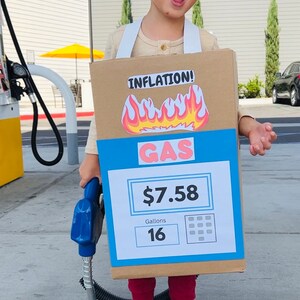 Gas Pump Costume Printable, Gas Pump Printable, Kids Halloween Costume ...
